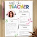 Meet the Teacher | Parents Night | Conference Night - EDITABLE ...