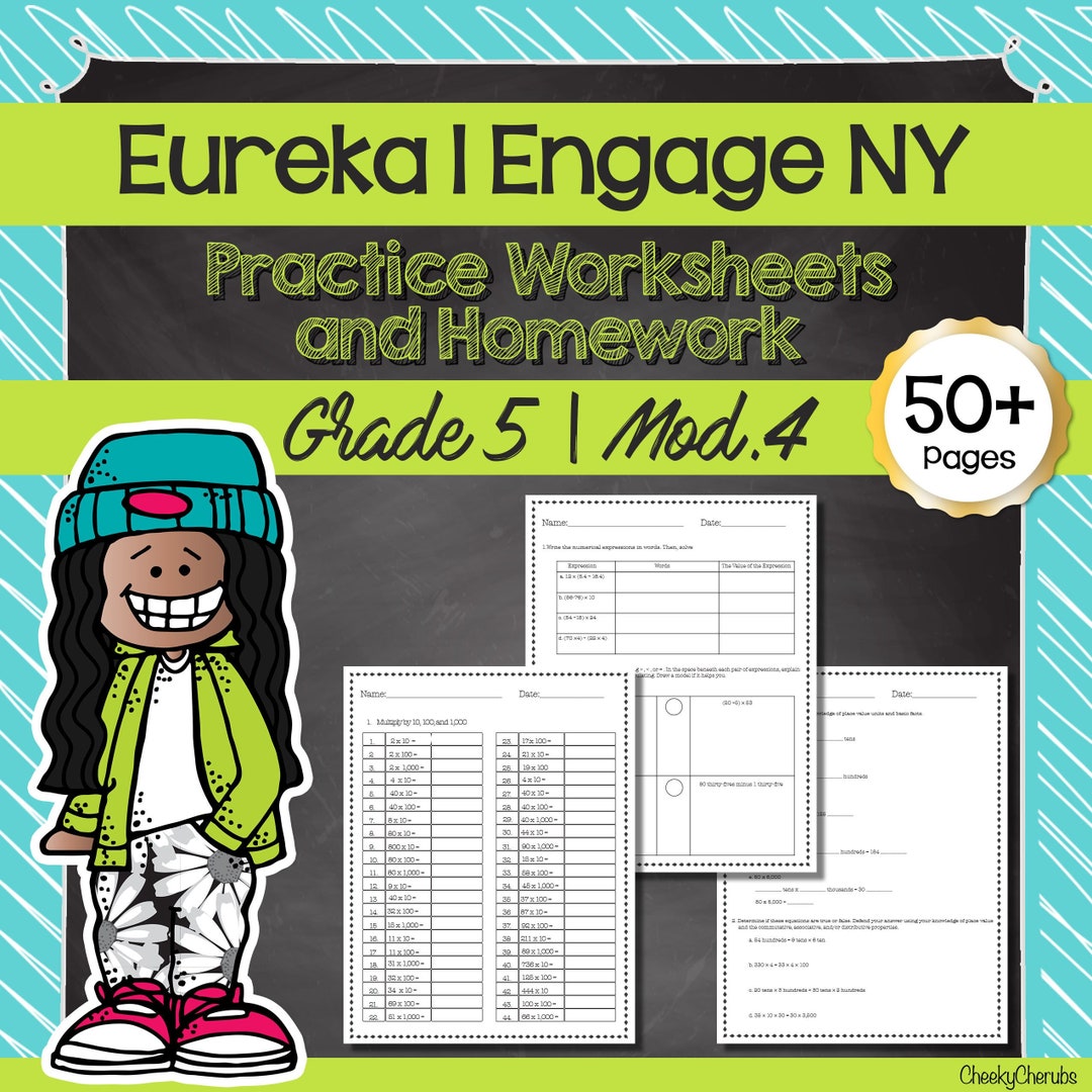 Eureka Math Engage NY Extra Worksheets for 5th Grade module 4 - Etsy