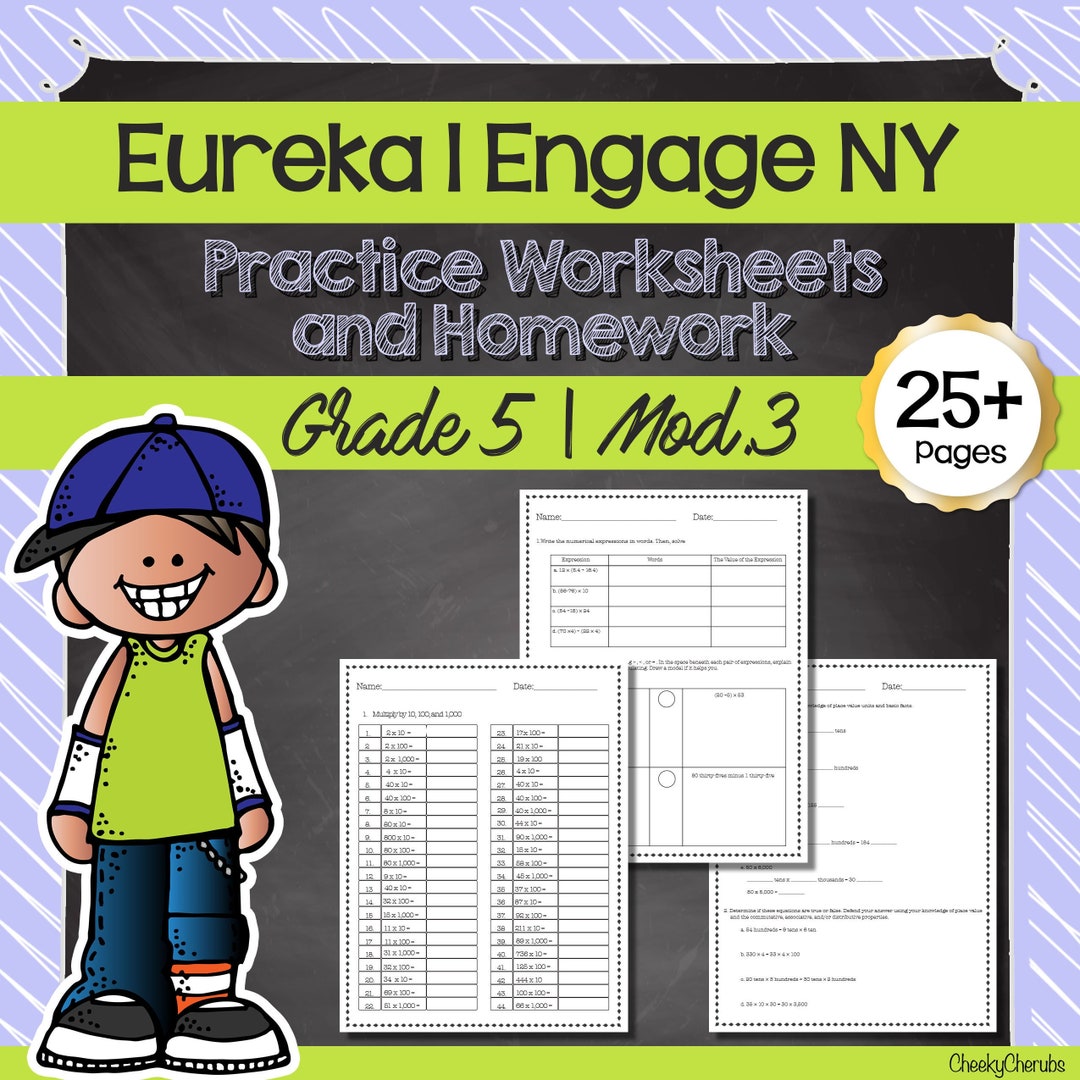 Eureka Math | Engage NY - Extra Worksheets for 5th Grade (module 3) - Etsy