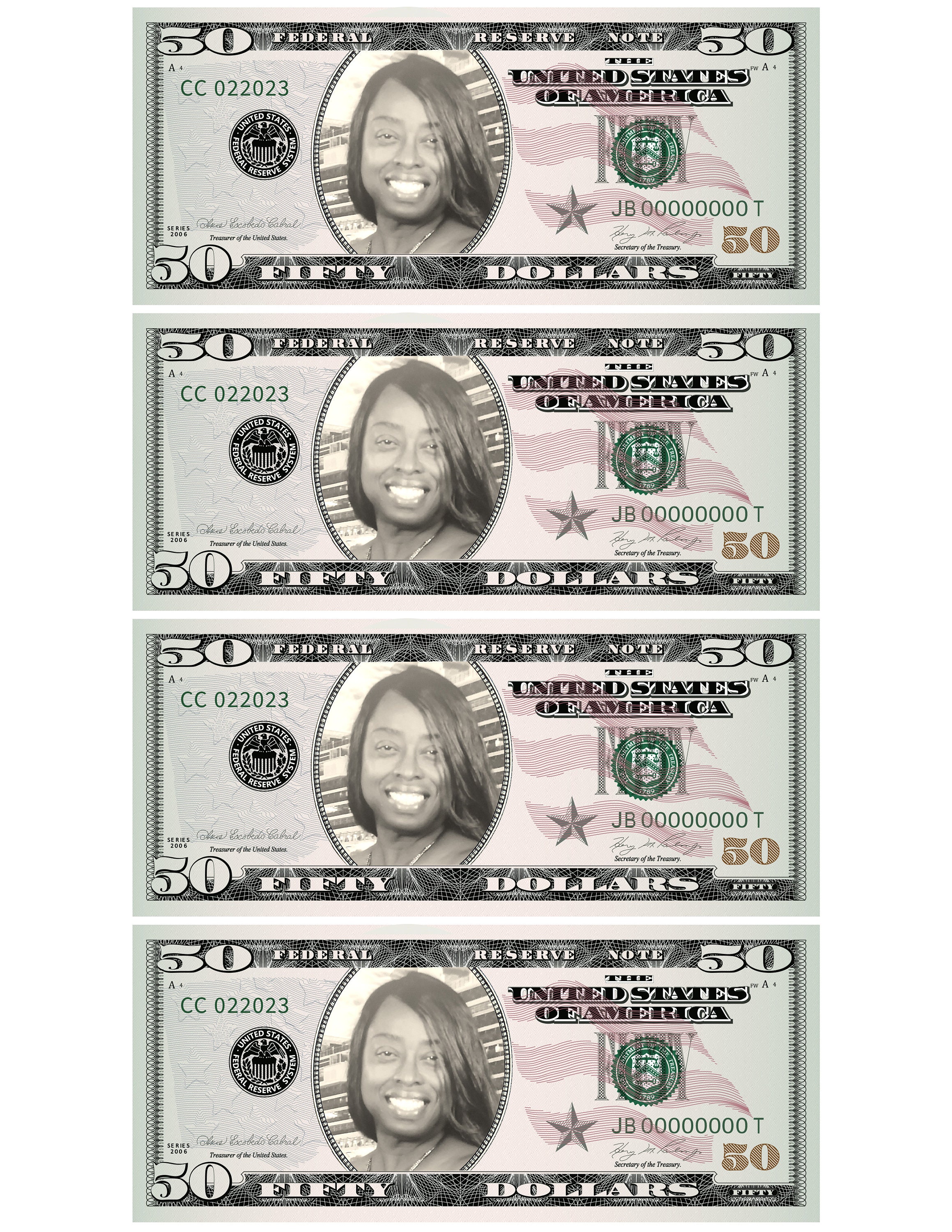 Personalized 50 Dollar Bill Teacher Money Classroom Money - Etsy
