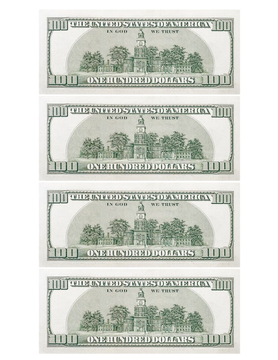 Hundred Dollar Bill Front And Back