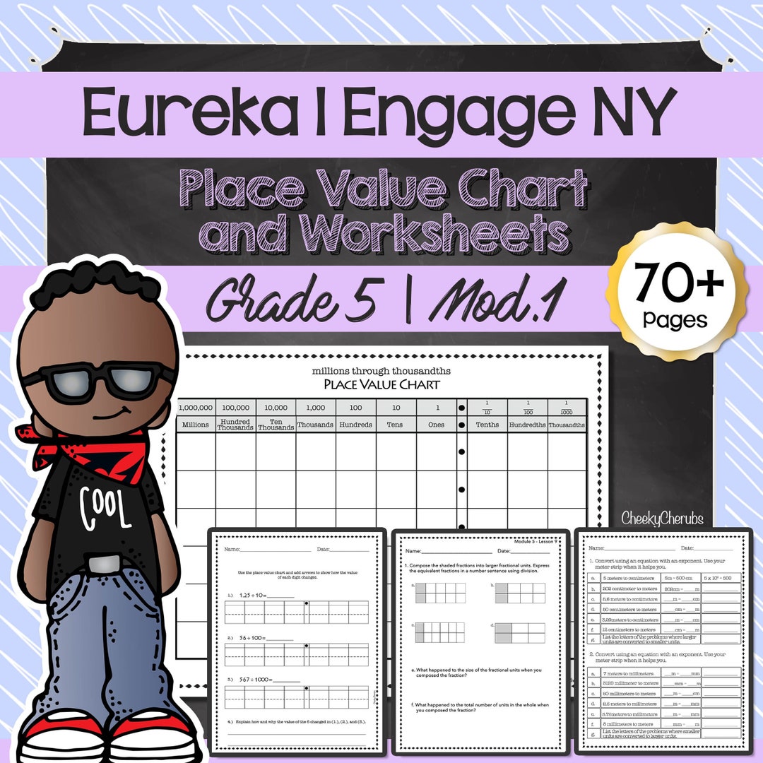 Eureka Math | Engage NY - Extra Worksheets for 5th Grade (module 1) - Etsy