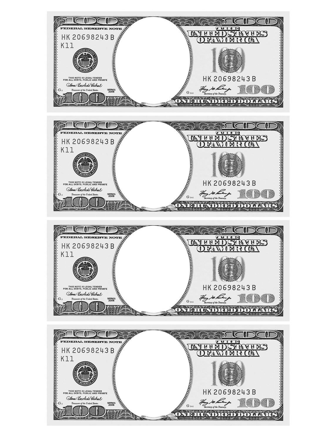 100 Dollar Bill Template Letter Page With 4 Real Size Dollar Etsy 100 Dollar Bill Template Letter Page With 4 Real Size Dollar Etsy