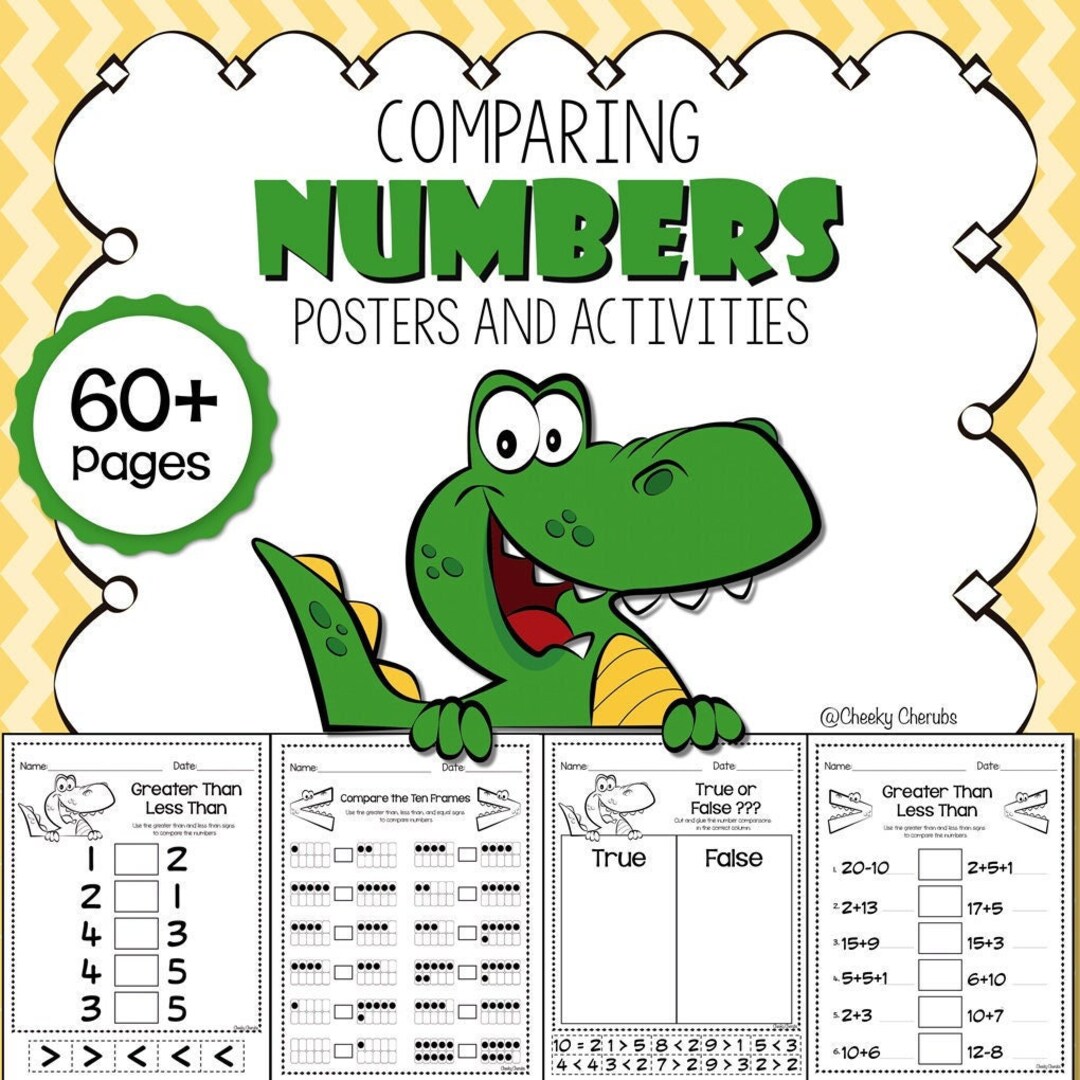 Greater Than, Less Than and Equal to | Comparing Numbers - Etsy