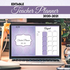 EDITABLE Teacher Planner - 2020-2021 (floral) | MS Powerpoint - Etsy