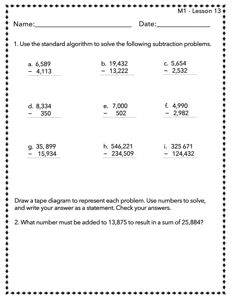 Eureka Math Engage NY Extra Worksheets for 4th Grade - Etsy