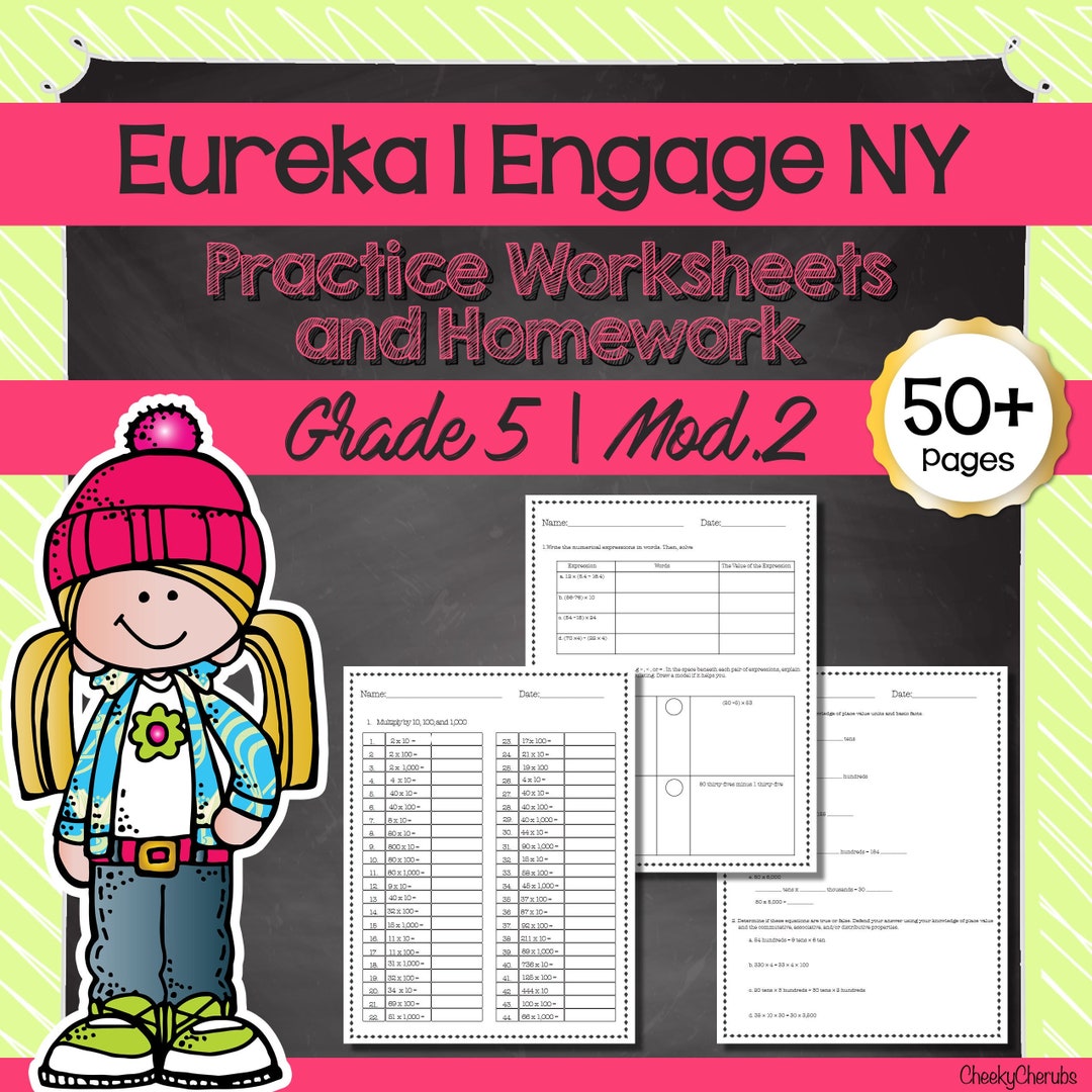Eureka Math | Engage NY - Extra Worksheets for 5th Grade (module 2) - Etsy