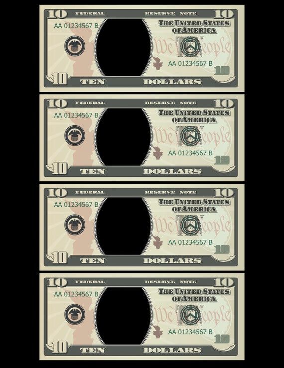 10 Dollar Bill Template