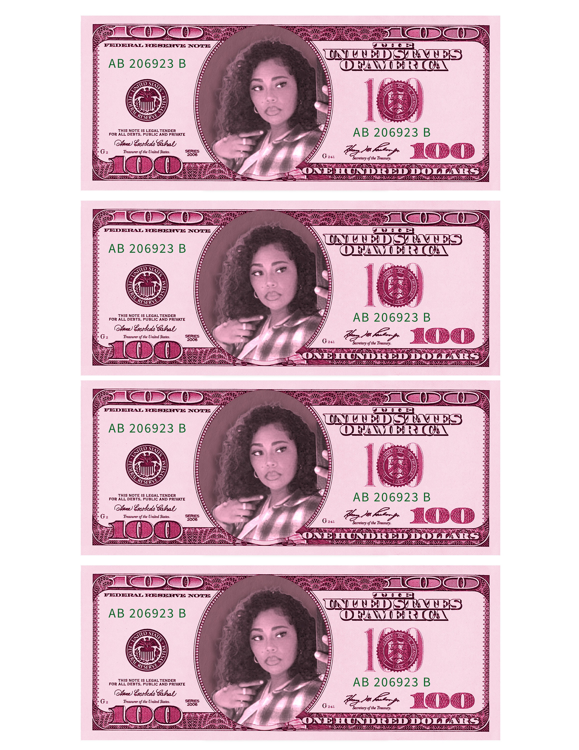 Personalized 100 Dollar Bill PINK Teacher Money Classroom - Etsy