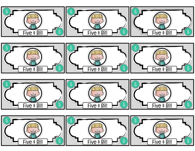 Classroom Money Template Fake Money EDITABLE - Etsy
