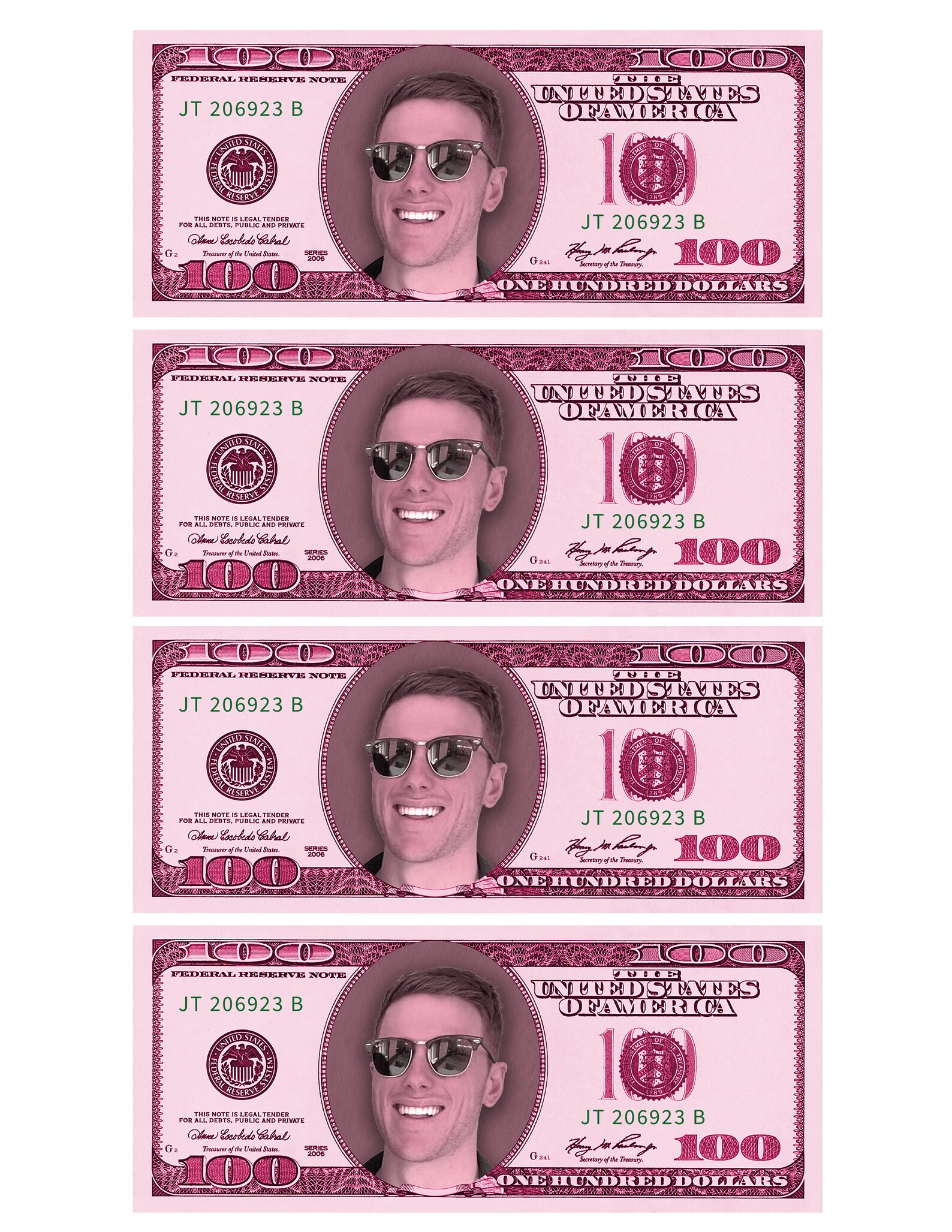 Personalized 100 Dollar Bill PINK - Teacher Money | Classroom Money ...
