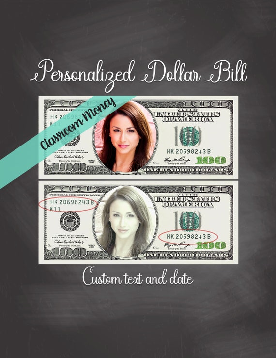 Personalized 100 Dollar Bill Teacher Money Classroom Money - Etsy