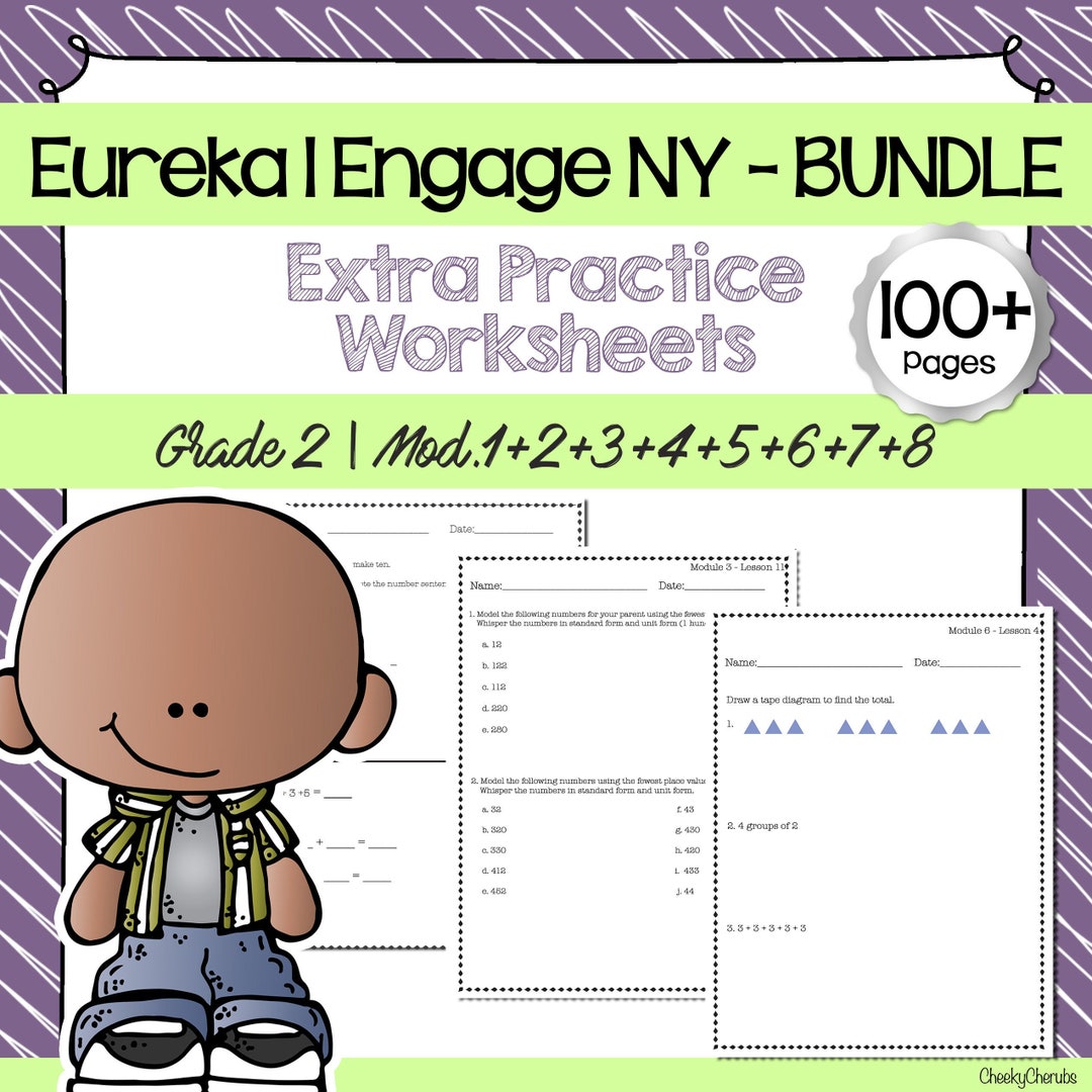 Eureka Math | Engage NY - Extra Worksheets for 2nd Grade BUNDLE (all ...