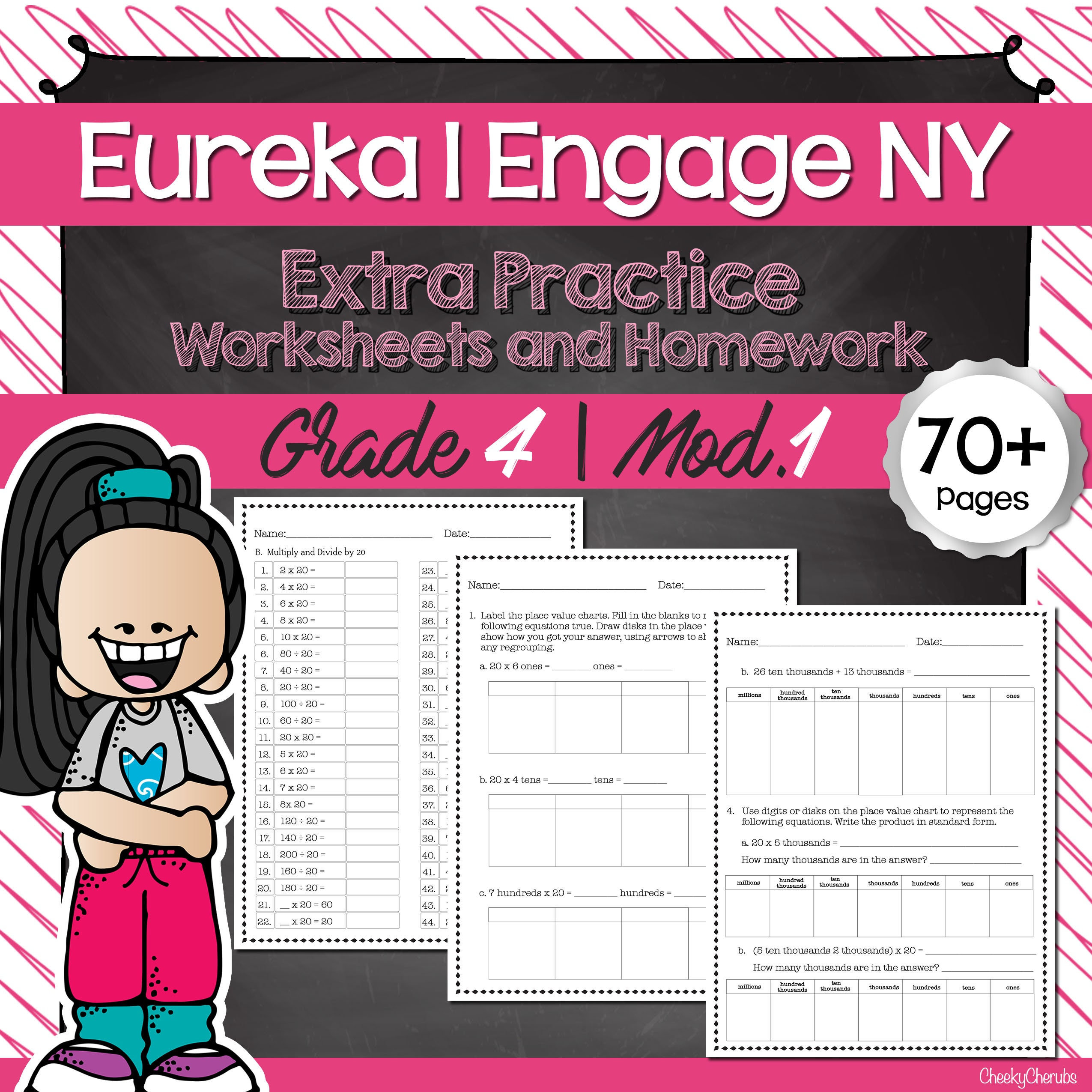 Eureka Math | Engage NY - Extra Worksheets for 4th Grade (module 1) - Etsy