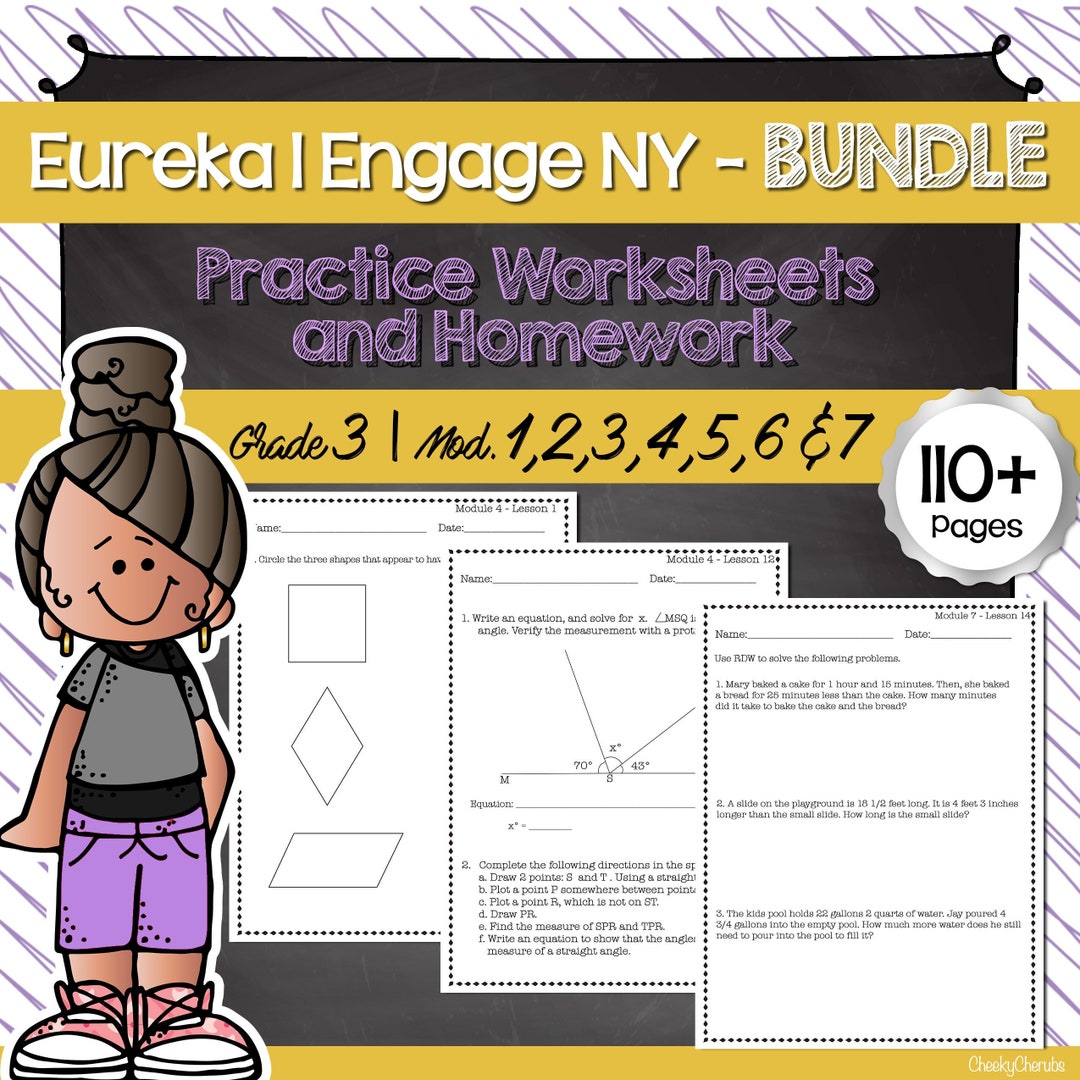 Eureka Math | Engage NY - Extra Worksheets for 3rd Grade BUNDLE (all ...