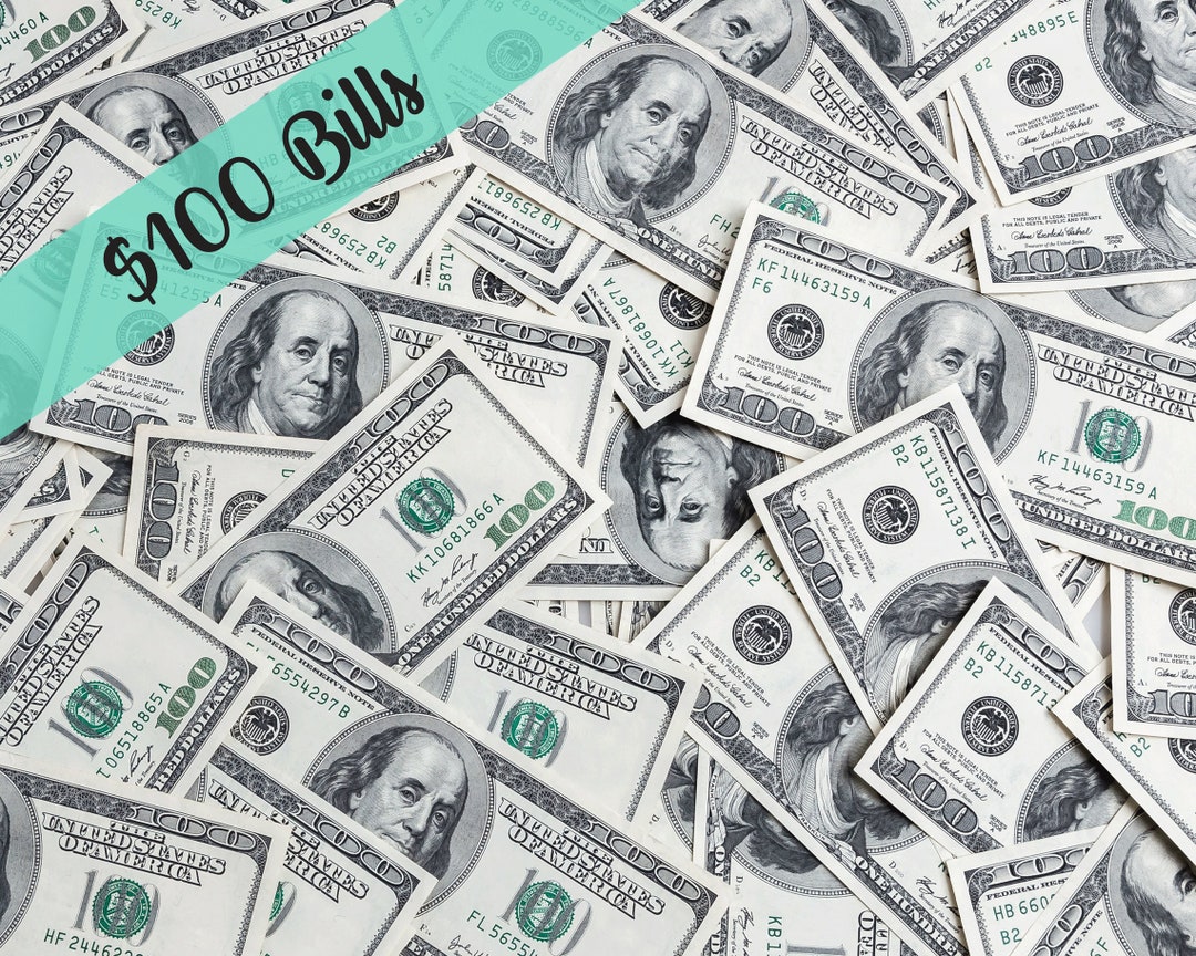 Printable 100 Dollar Bill Pile: Pretend Play Money (PDF) - Etsy