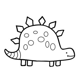 Cute Dinos | Coloring Dinosaur Bundle | Dinosaurs Clip Art | Digital ...