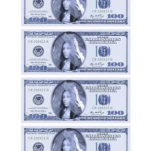 Personalized 100 Dollar Bill BLUE - Teacher Money | Classroom Money ...