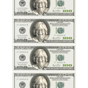 100 Dollar Bill Template Letter Page With 4 Real Size Dollar Bills ...