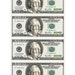 100 Dollar Bill Template Letter Page With 4 Real Size Dollar Bills ...