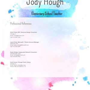 Teacher Portfolio Template (watercolor) + Resume Template | Powerpoint ...
