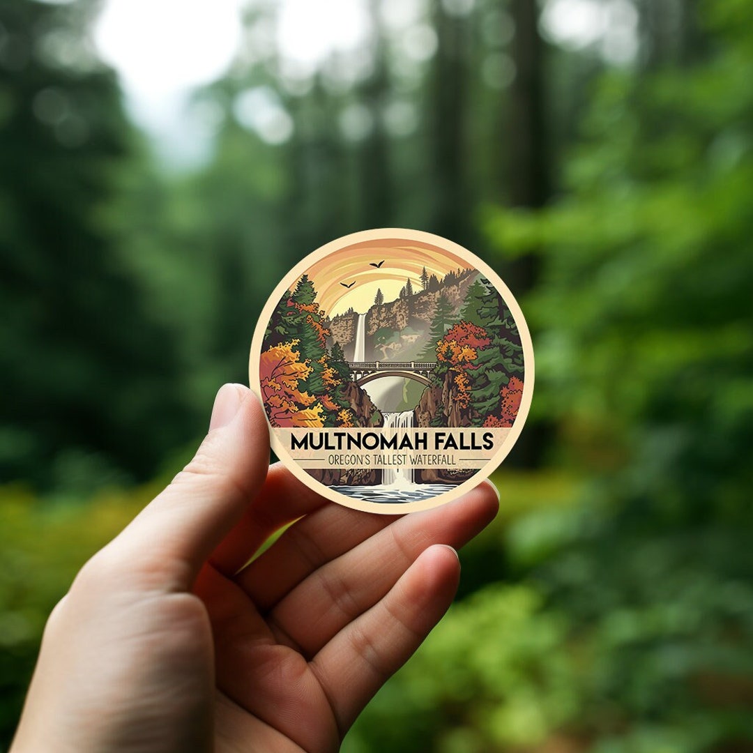 Multnomah Falls Oregon State Waterproof Vinyl Sticker Water, Scratch ...