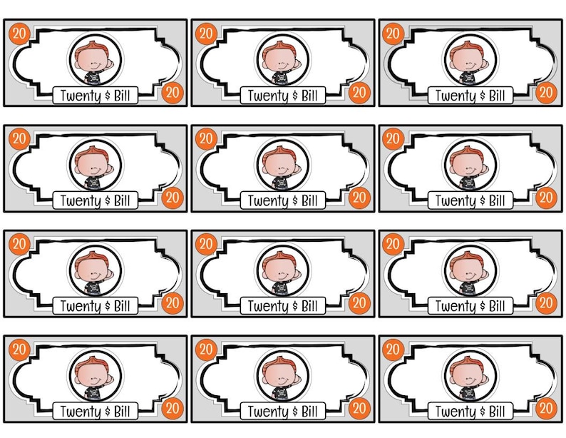 Classroom Money Template Fake Money EDITABLE - Etsy