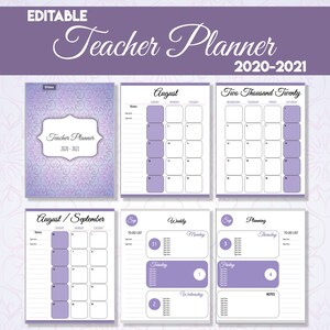 EDITABLE Teacher Planner - 2020-2021 (floral) | MS Powerpoint - Etsy