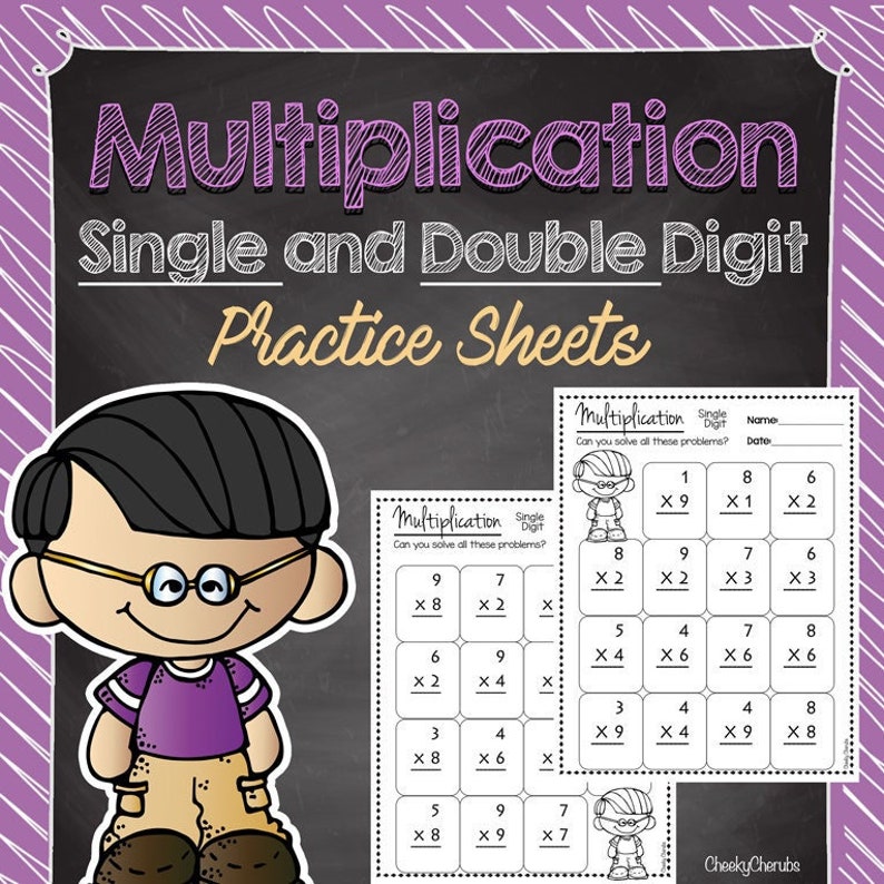 Multiplication Practice Sheets - Etsy