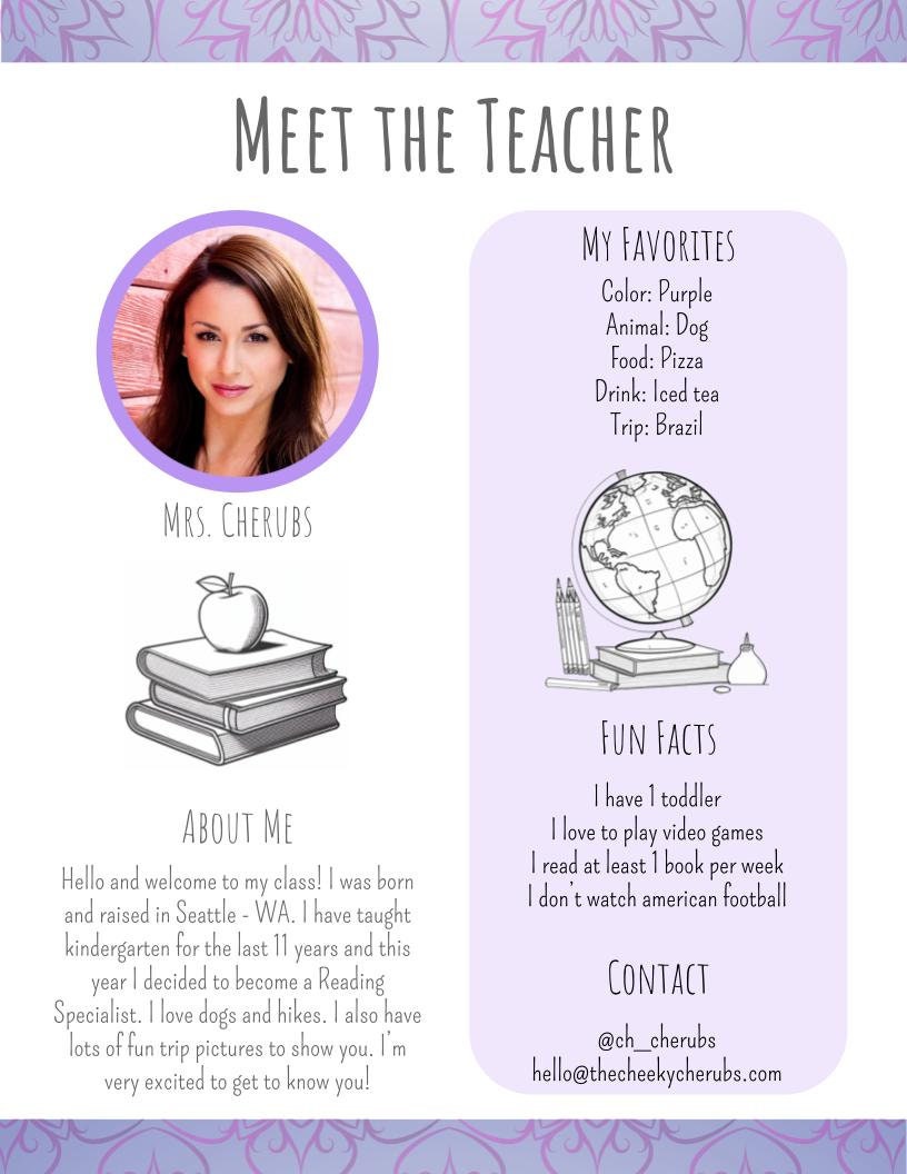Meet the Teacher | Parents Night | Conference Night - EDITABLE ...
