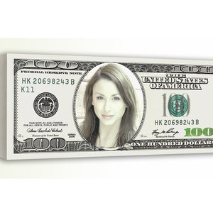 Personalized 100 Dollar Bill - Canvas Print | Custom Canvas With Your ...