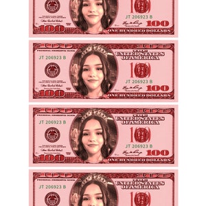 SAME DAY - Personalized 100 Dollar Bill RED - Party Money | Classroom ...