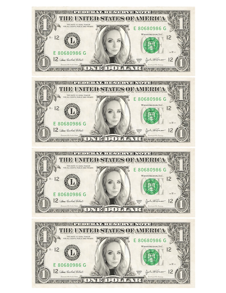 Personalized Dollar Bills: Custom Face Play Money (digital Download) - Etsy