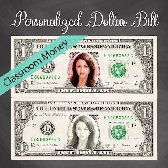 Personalized Dollar Bill Teacher Money Classroom Money - Etsy