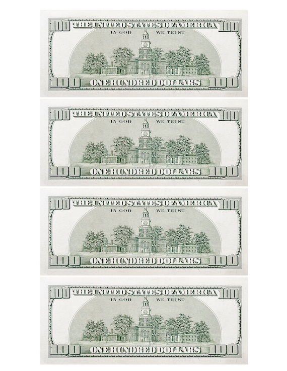 Banconota Da 100 Dollari Stampabile