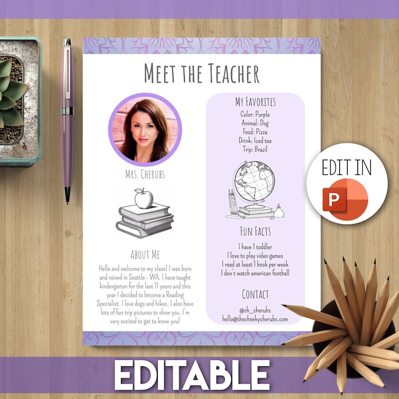 Meet the Teacher Parents Night Conference Night EDITABLE - Etsy