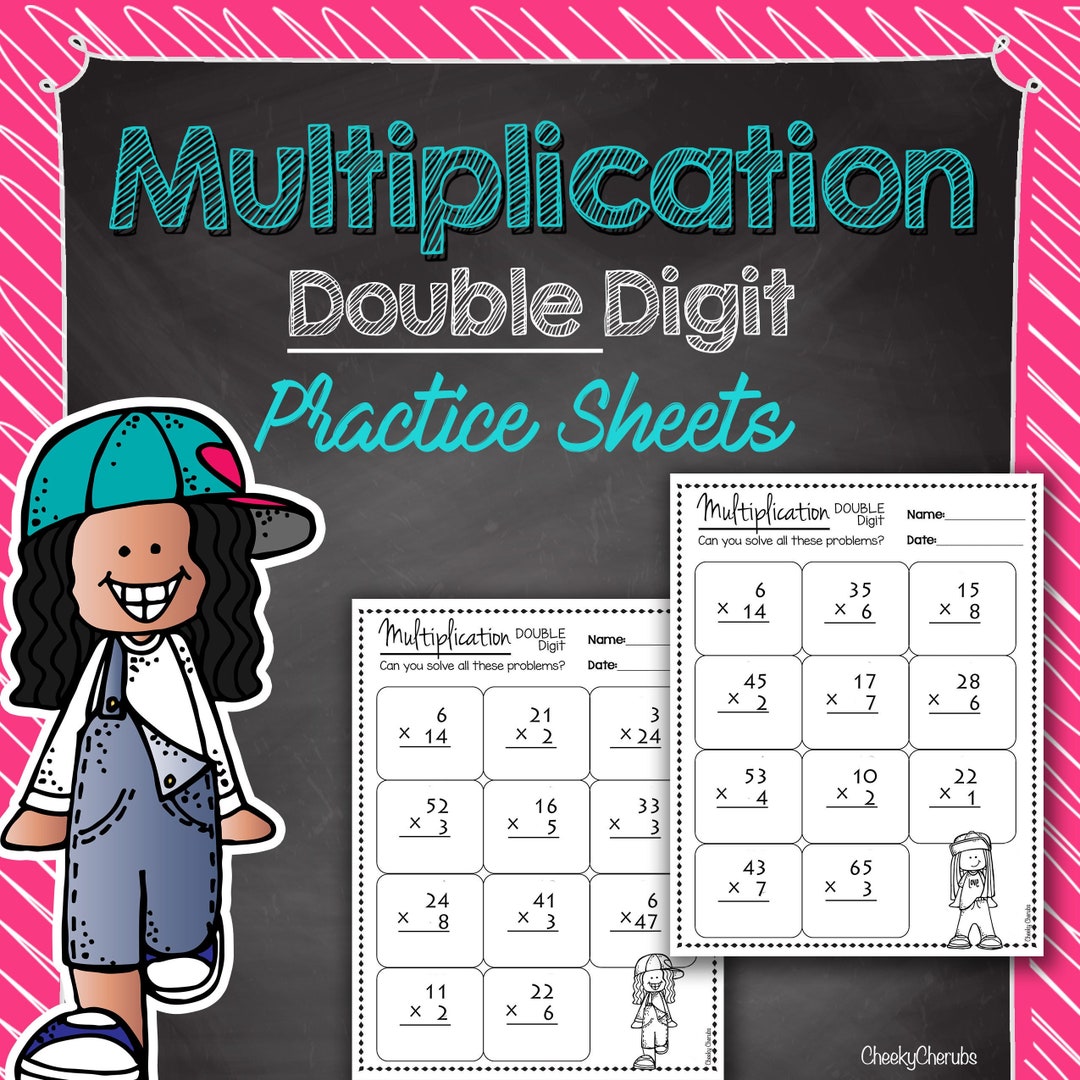 Multiplication Double Digits - Practice Sheets - Etsy