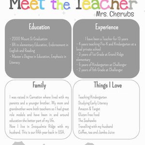 Meet the Teacher | Parents Night | Conference Night - EDITABLE ...