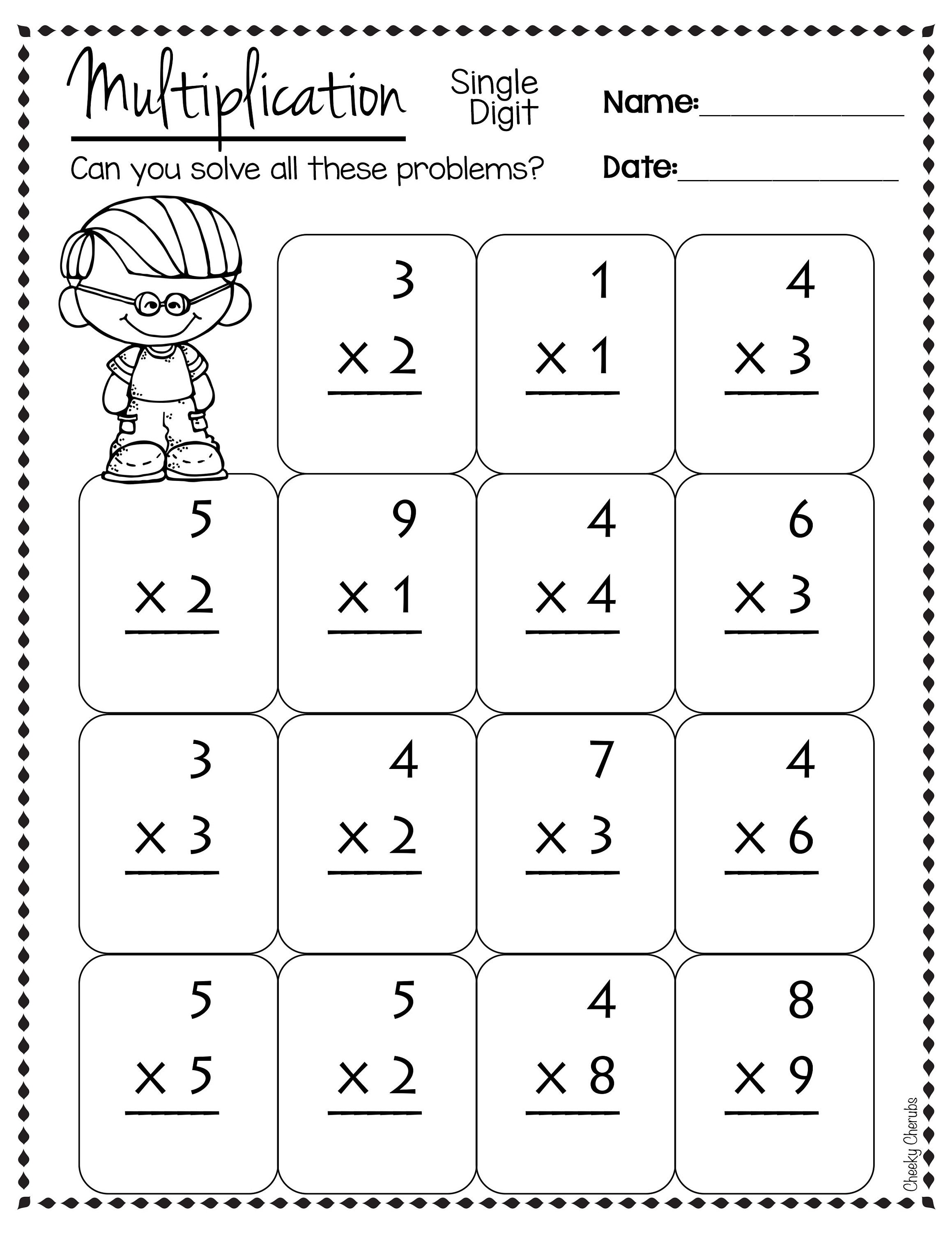 Multiplication - Practice Sheets - Etsy