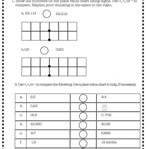 Eureka Math | Engage NY - Extra Worksheets for 5th Grade (module 2) - Etsy