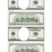 100 Dollar Bill Template Letter Page With 4 Real Size Dollar Bills ...