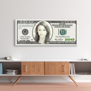 Personalized 100 Dollar Bill - Canvas Print | Custom Canvas With Your ...