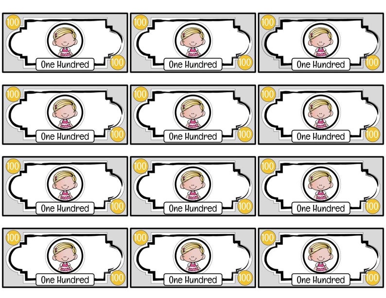 Classroom Money Template Fake Money EDITABLE - Etsy