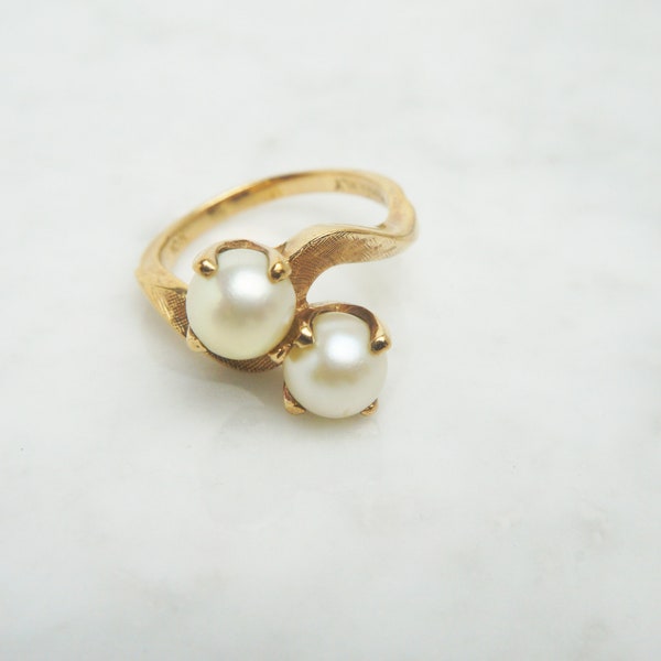 Double Pearl Ring - Etsy