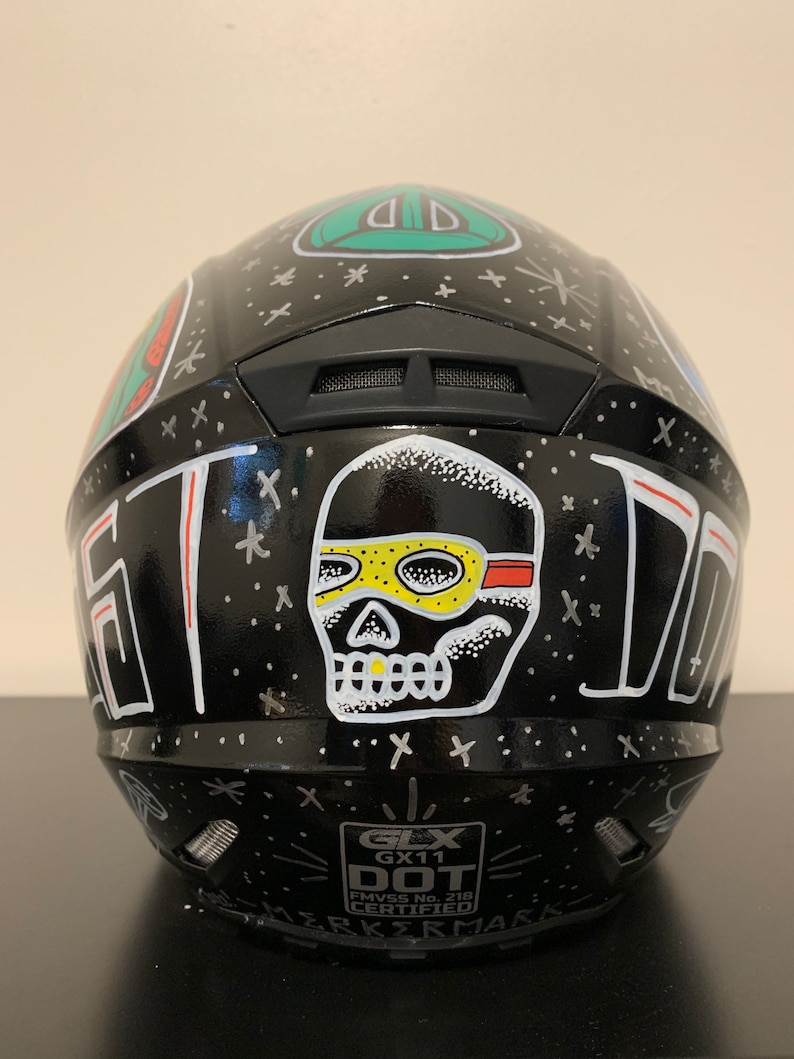 Hand Painted Motorcycle Helmet Custom Traditional Motorcycle - Etsy