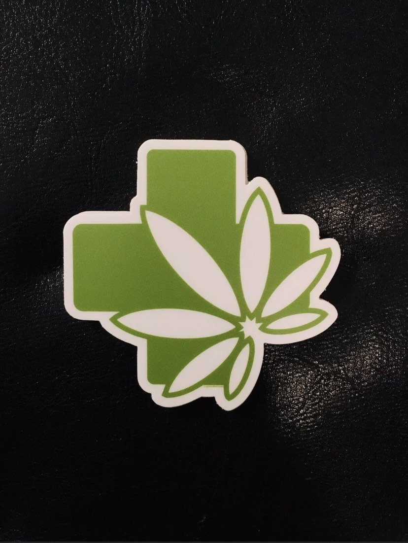 Weed Sticker THC Cross Medical Sticker - Etsy UK