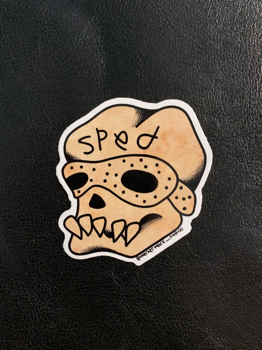 Speed Skull Sticker Tattoo Skull - Etsy