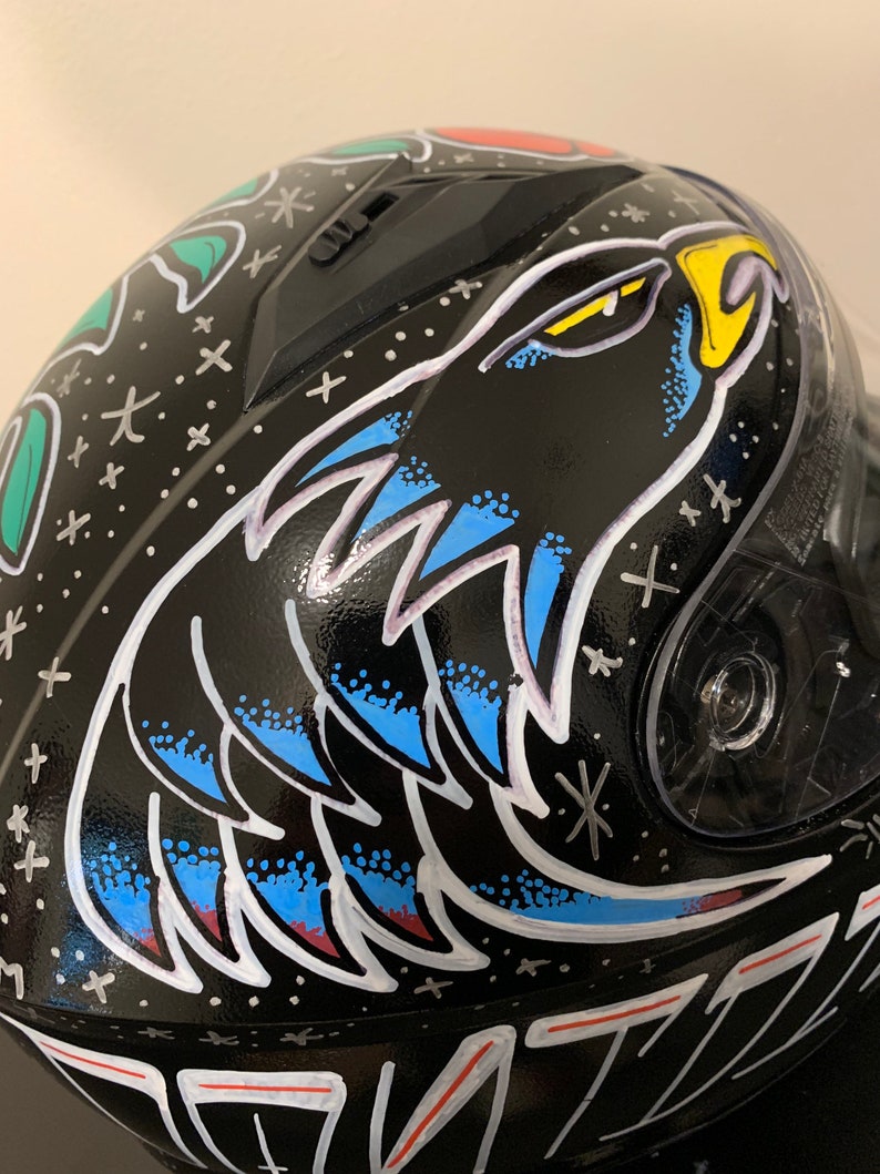 Hand Painted Motorcycle Helmet Custom Traditional Motorcycle - Etsy