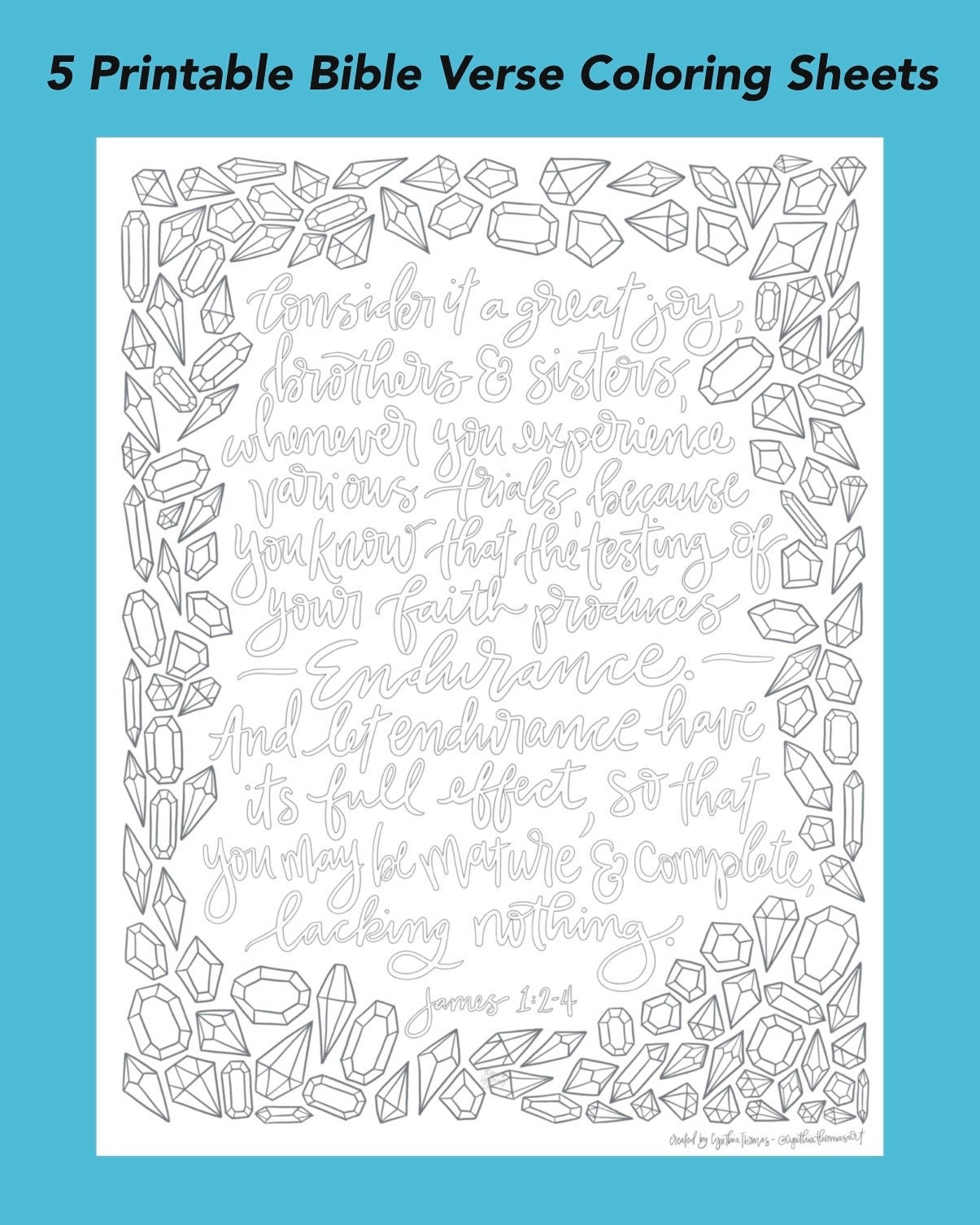Bible Verse Coloring Pages | 5 Pages | Scripture Coloring Sheets ...