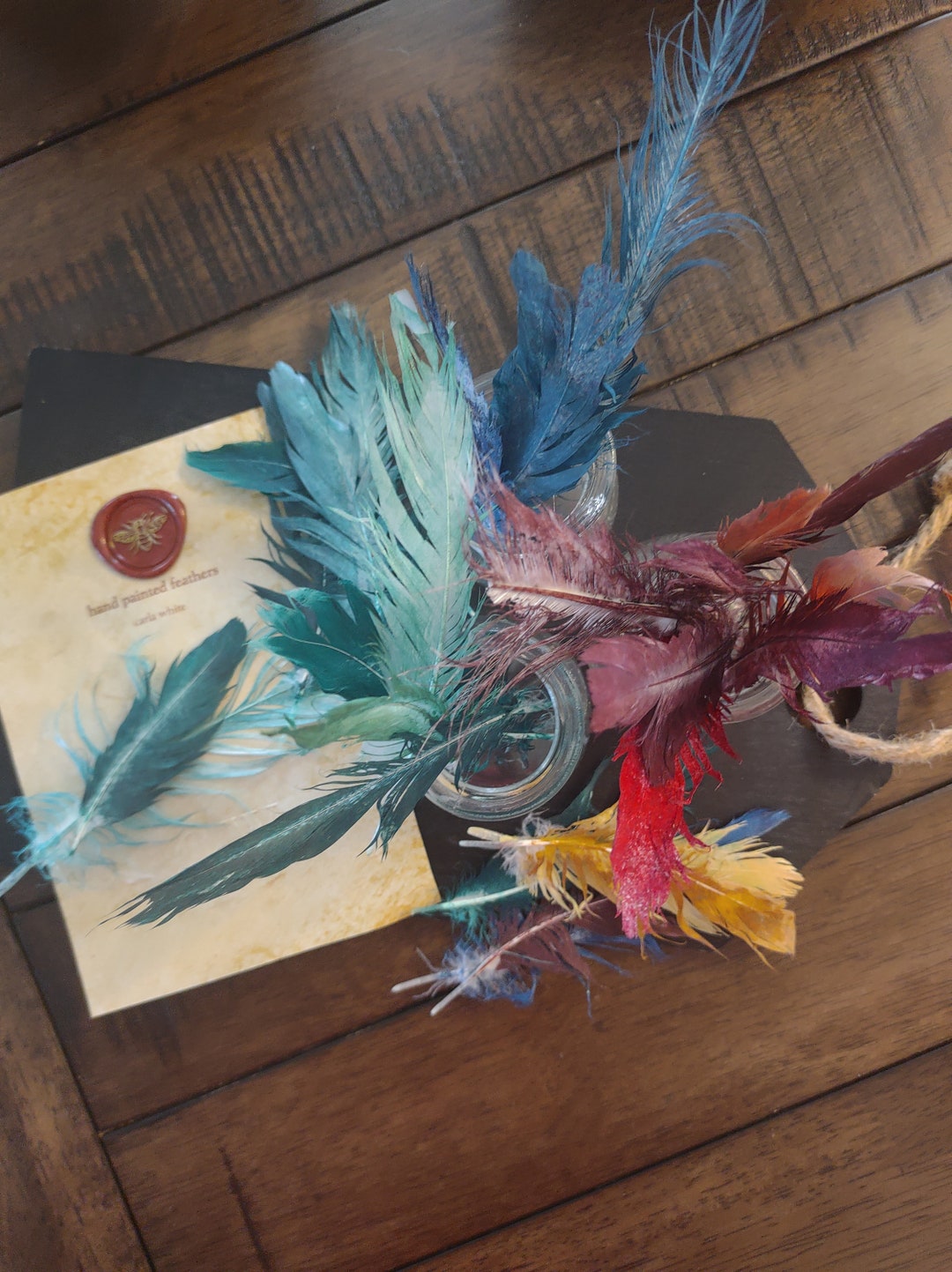 Hand-painted Feathers; Assorted Colors (6 Pack) - Etsy